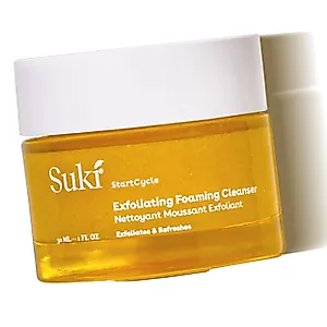 Face Scrub Exfoliating Face Wash – Suki Skincare Exfoliate Foaming Cleanser Natural Face Wash, Deep Pore Cleaner Microdermabrasion Facial Scrub, Colloidal Oat & Raw Sugar Scrub Face Exfoliator 3.38 oz