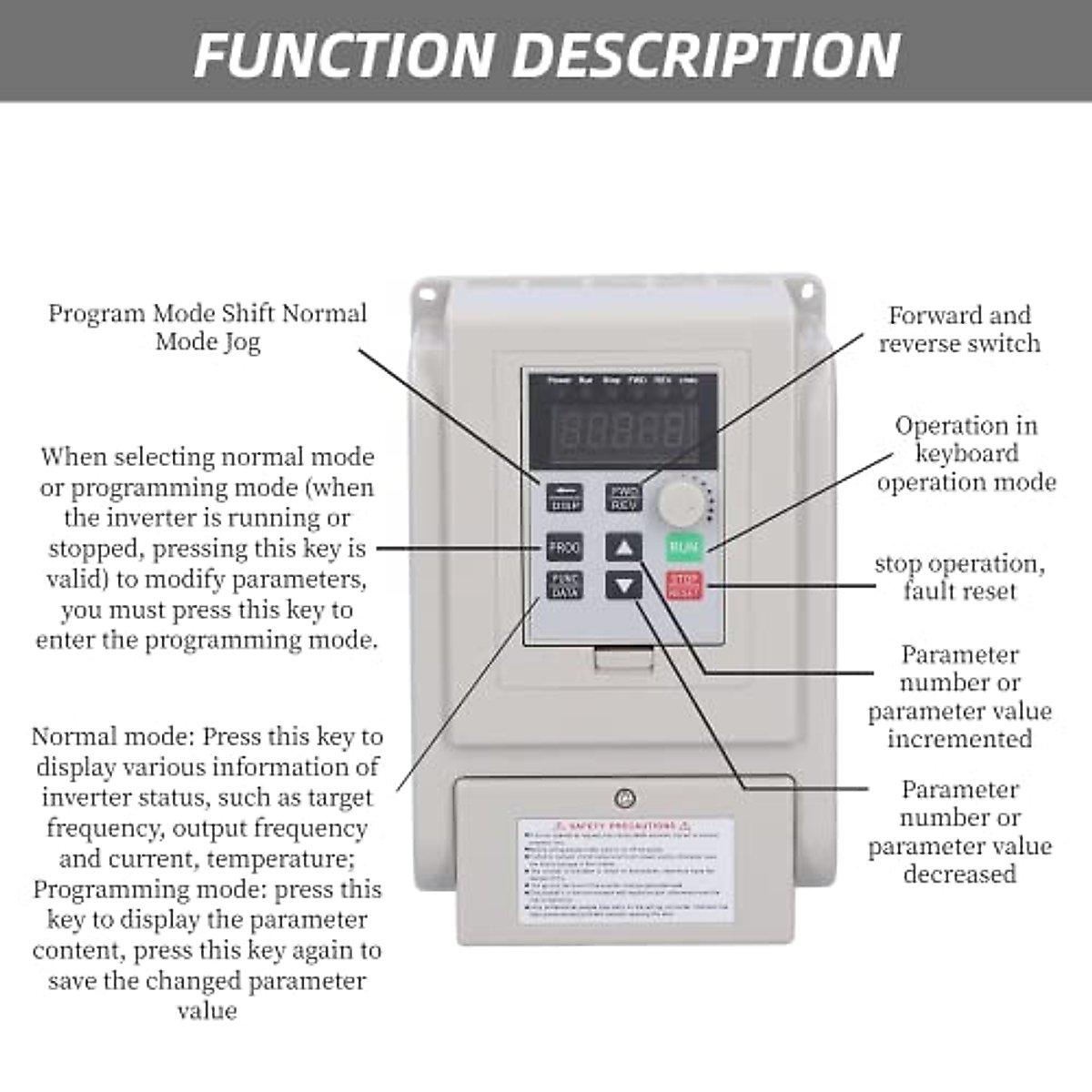 Liccx Variable Frequency Drive, 110VAC 50/60Hz 1500W VFD Inverter Converter, VFD Inverter Frequency Converter (Single-Phase Input, 3 Phase Output)