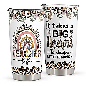 Macorner Teacher Gifts For Women - Appreciation From Students Birthday, Week, Back To School Stainless Steel 20oz Supplies Tumbler Cup Mug
