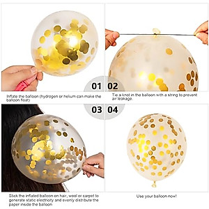 105 Pcs Black and Gold Balloons Kit, 22 Inch Gold Explosion Star Aluminum Foil Balloons Confetti Balloon for Birthday, Graduation, New Year, Wedding, Baby Shower, Party Decorations Supplies