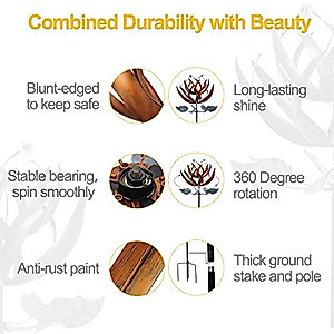 LimeHill Wind Spinner for Yard and Garden for Women Large Metal Windspinners for Outdoor Decorations (24 X 84 Inches)