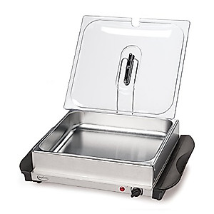BETTY CROCKER RA39978 Stainless Steel Buffet Server with Warming Tray, Multicolor