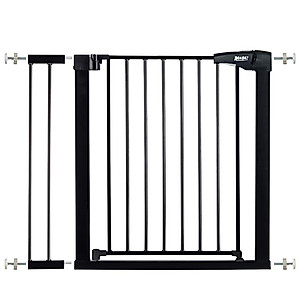 Walk Thru Baby Gates for Doorway and Stair, RONBEI Auto Close Pressure Mounted Wide Indoor Safety Gate for Opening 35''-37.8'' or 29.53''- 31.5'', Height 30", Ideal Barrier for Toddler and Small Dogs