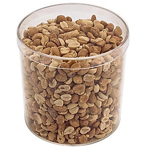 Pioneer Plastics 190C Clear Round Plastic Container, 5.125" W x 5.125" H, Pack of 2