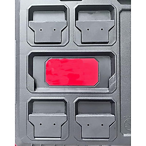 JILINWEI 8 Pcs Mounting Feet for Milwaukee Packout,Mounting Plate Feet Mount Adapter Compatible with Milwaukee Packout System,Red