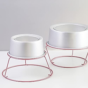 Luxshiny Bread Cooling Rack Alloy Round Chiffon Cake Cooling Rack Reusable Baking Cake Embryo Rack Cooling Bracket Kitchen Baking Accessories (Rose Gold)