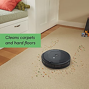 iRobot Roomba 694 Robot Vacuum-Wi-Fi Connectivity, Good for Pet Hair, Carpets, Hard Floors, Self-Charging with Authentic Replacement Parts- Dual Mode Virtual Wall Barrier,Black