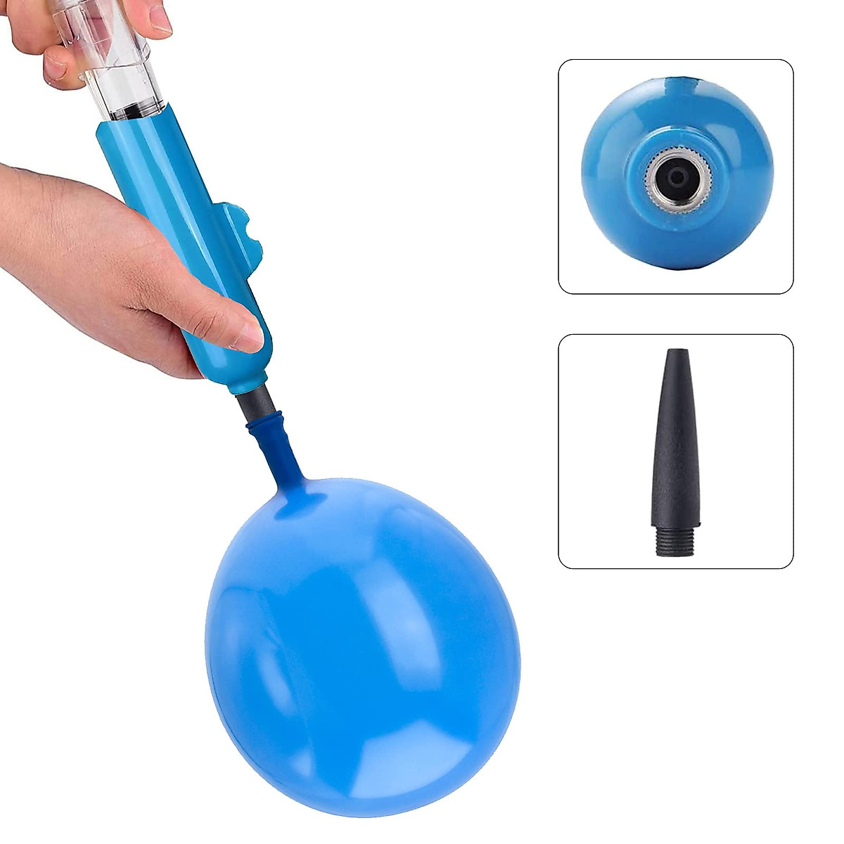 2PCS Ball Pumps with 5pcs Needles, Haploon Air Pump for Balls Portable Two-Way Quicker-Fill Hand Air Pump for Inflatables Soccer Basketball Volleyball Football Yoga Sport Balls Pool Floats Bike Tire