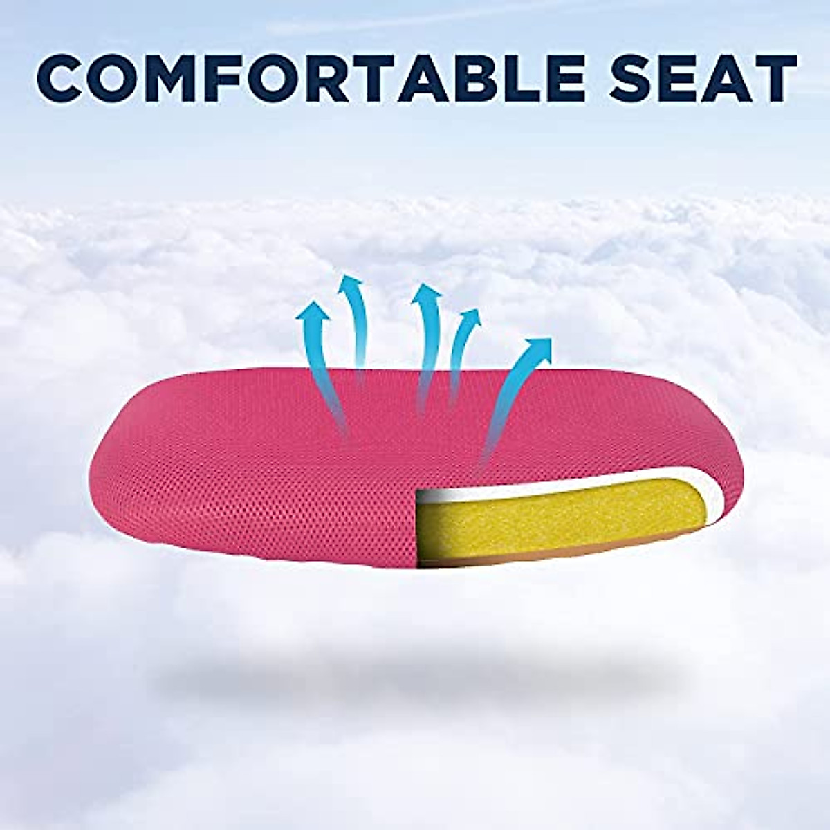 Tffnew Mesh Breathable Home Office Chair Mid Back Mesh Desk Chair Ergonomic Adjustable Chair with Lumbar Support Armless Modern Rolling Swivel Chair for Women&Men Adults（Pink）