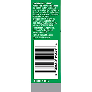 Opti-Free Puremoist Rewetting Drops, 12-mL