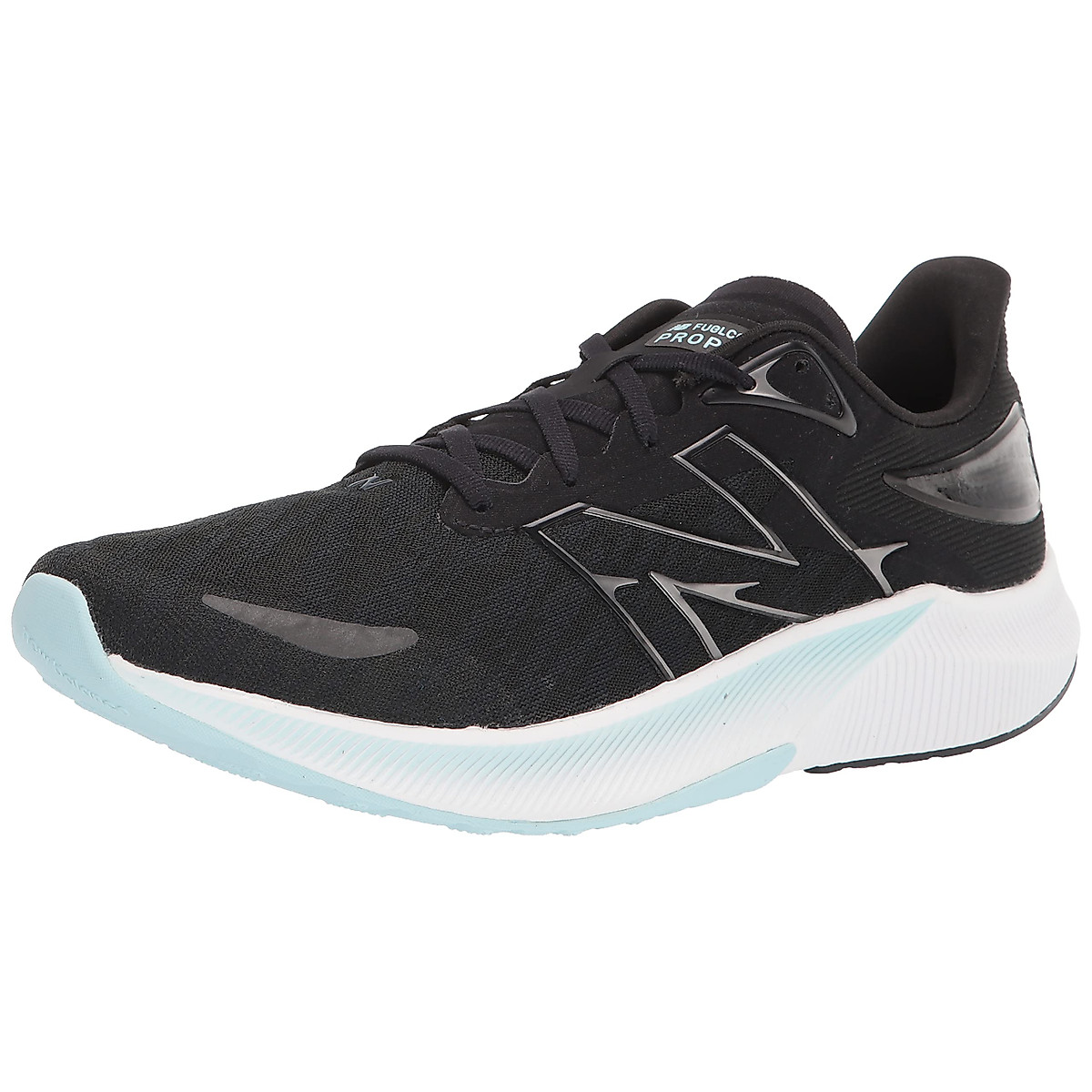 New Balance Women's FuelCell Propel V3 Running Shoe, Black/Pale Blue Chill, 8