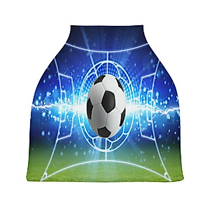 Sport Ball Football Soccer Carseat Canopy Cover,Breastfeeding Cover Nursing Cover Scarf Breathable,Baby Car Seat Cover