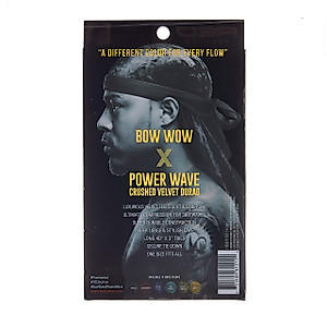 KISS RED Premium Bow Wow X Power Wave Crushed Velvet Durag (Black)