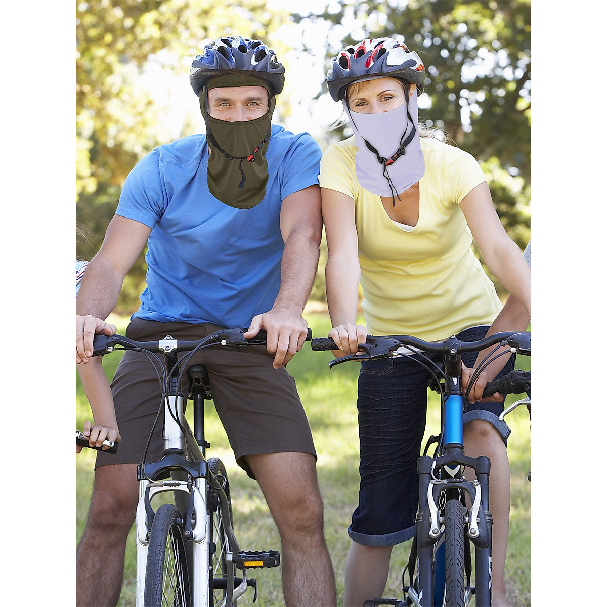 Tatuo 6 Pcs Ski Mask Full Face Cover Balaclava Summer Neck Gaiter Scarf UV Protection for Men Outdoor Cycling Running Hood(Retro Color)