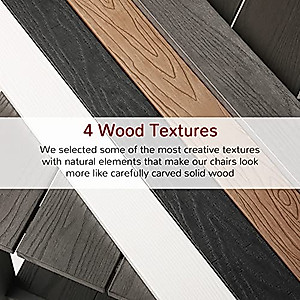 Stoog All-Weather Outdoor Rocking Chairs, Porch Rocker with 400 lbs Weight Capacity, Rocking Chars for Porch, Backyard, Fire Pit, Lawn, Garden and Indoor, Black