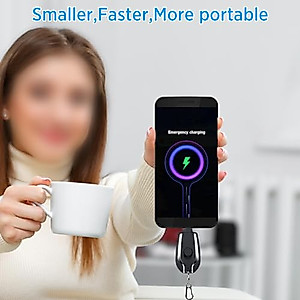 HUAYOTEK Mini Emergency Power Pod,100% Full Capacity Keychain Portable Charger for Android,Power Emergency Pod Power Bank Battery Pack for iPhone 15/15 Plus/15 Pro/15 Pro Max,Samsung,Google Pixel,LG