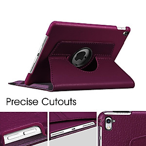 Fintie Case for iPad Pro 9.7-360 Degree Rotating Stand Protective Cover with Smart Stand Cover Auto Sleep/Wake Feature for iPad Pro 9.7 Inch (2016 Version), Purple
