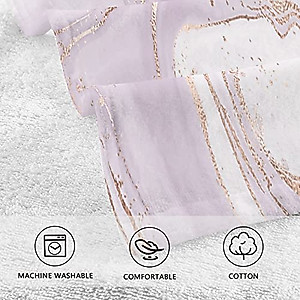 KLL Liquid Marble Abstract Lavender Hand Towels Set of 2 Pure Cotton Soft Absorbent Face Towel Bathroom Fingertip Towel Beach Hotel Spa Kitchen Dish Guest Towel 16 x 28 in