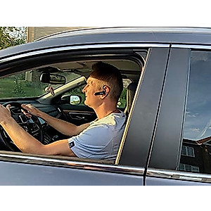 Bluetooth Earpiece, Wireless Handsfree, Noise Cancelling in-Ear Headset Earbuds, Great for Driving Business Leisure Compatible with Phones with Bluetooth Technology. Black