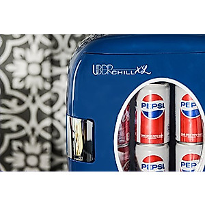 Uber Appliance UB-XL1-BLUE Mini Fridge, 9L, Navy Blue