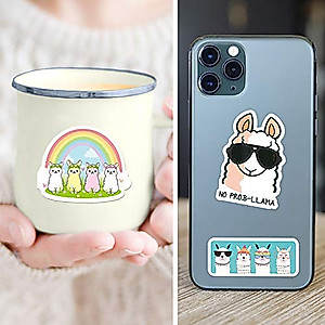 150 PCS Lovely Alpaca Stickers for Kids Teens Llama Vinyl Waterproof Stickers for Laptop Water Bottle