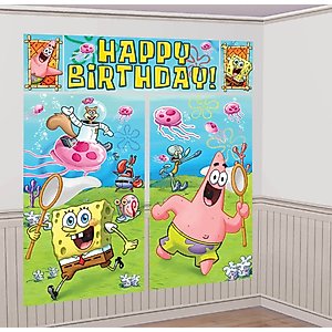 amscan Spongebob Scene Setter Wall Decorating Set (Each)