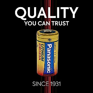 Panasonic CR123A 3V Long Lasting Lithium Batteries for Tactical Flashlights, Home Security Systems, Cameras, Lighting Equipment and Other Devices, 2-Battery Pack