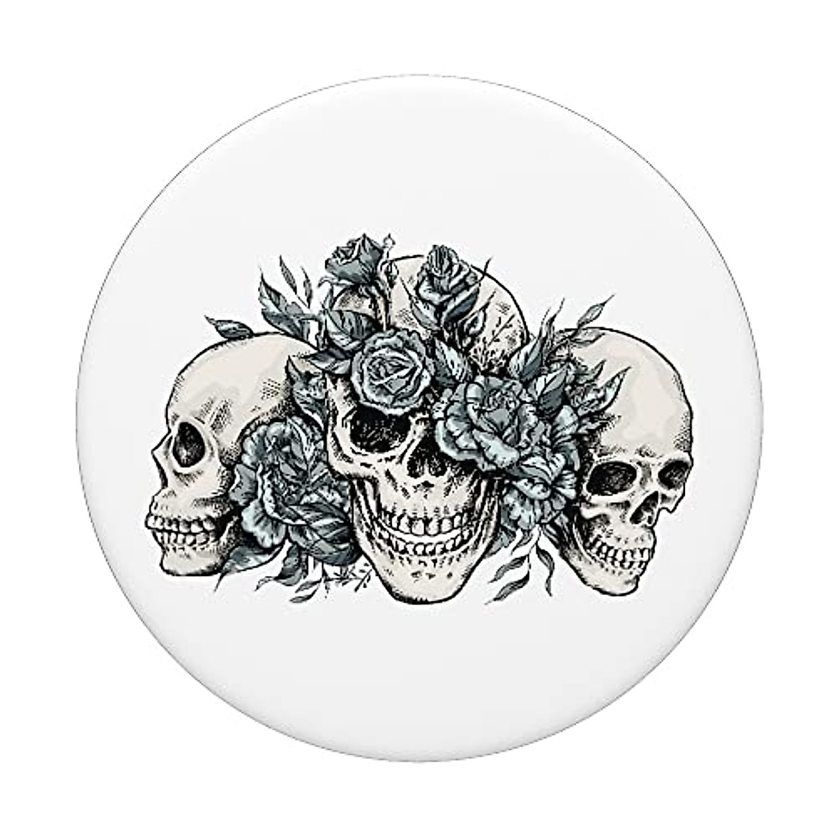 Skull Flower I Aesthetic Art I Skeleton I Aesthetic PopSockets Swappable PopGrip