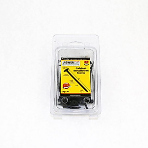 FastCap PowerHead Wood Screws with Large Flat Head - Self-Tapping Point - 3", Square Drive, Black Oxide Finish, 50-Pack - 08426