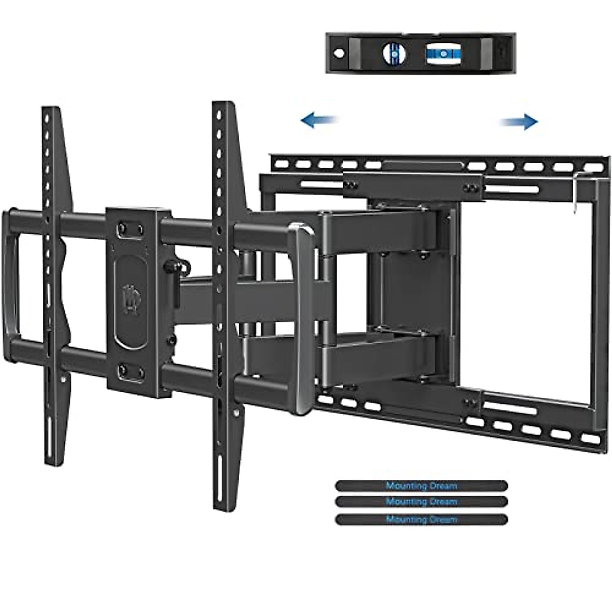 Mounting Dream TV Wall Mount with Sliding Design for Most 42-86" TV, Full Motion TV Mount with Swivel Articulating Dual Arms, Easy for TV Centering, Max VESA 600x400mm, 132 lbs, MD2198