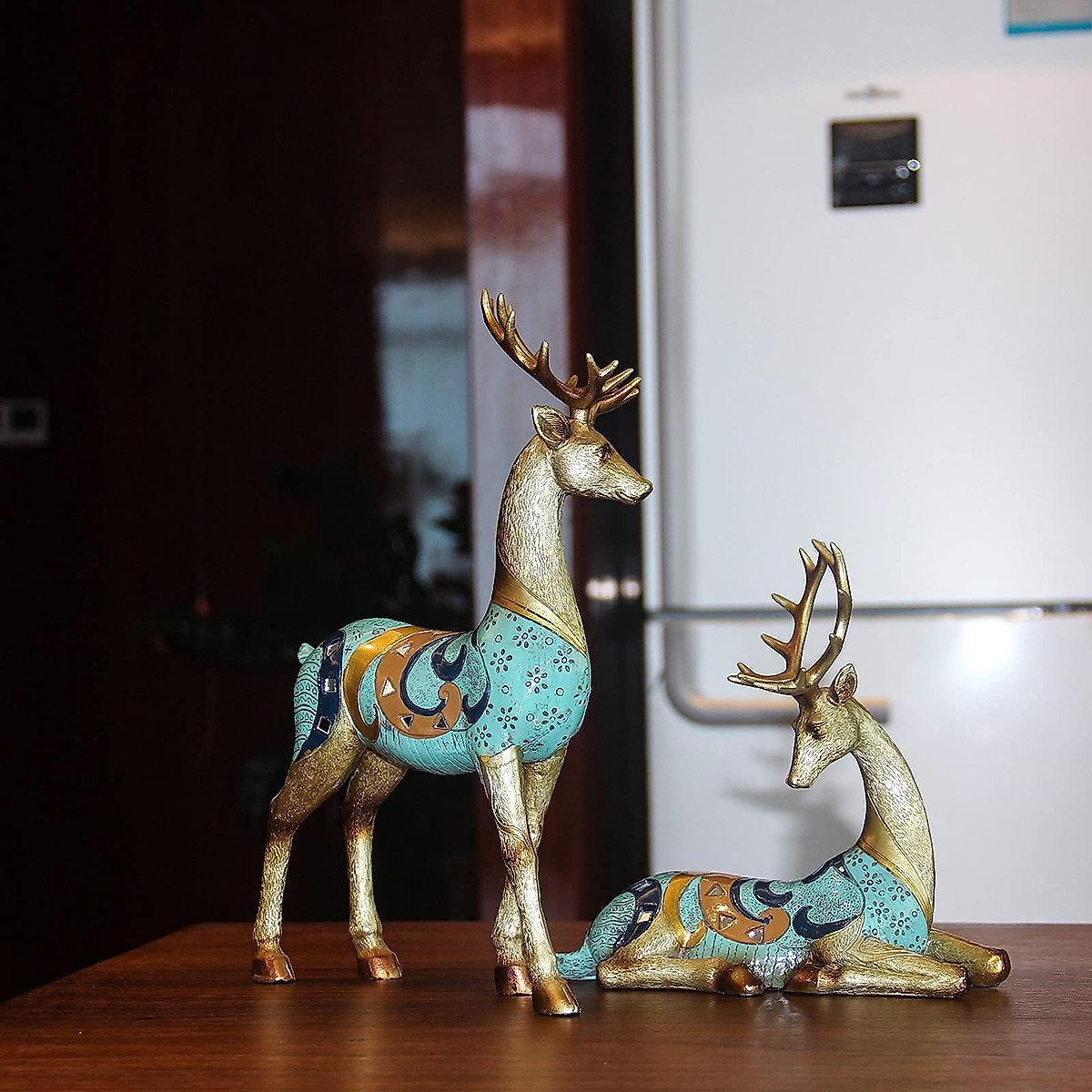 sugutee Large Deer Statue Home Decor, Deer Decor Home Decoration, Deer Figurines and Statues (Chinese)