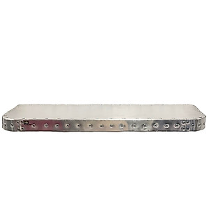 NauticalMart Floating Metal Shelf Silver Finish Deco Rack Aluminum Industrial Metal Urban Modern Design Aviator Inspired Aviation Rack Wall Mounted