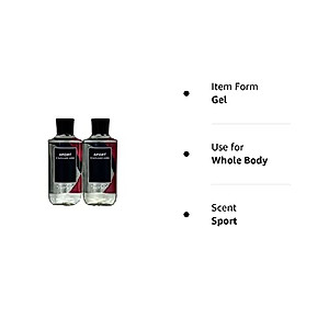 Bath and Body Works For Men 3-in-1 Hair, Face & Body Wash - Value Pack lot of 2 - Full Size (Sport)