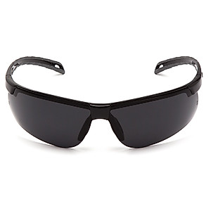 Pyramex Ever-Lite Lightweight Safety Glass Black Frame Dark Gray Anti-Fog Lens