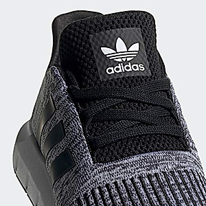 adidas Originals unisex child Swift Run Sneaker, White/Black/Black, 4 Big Kid US