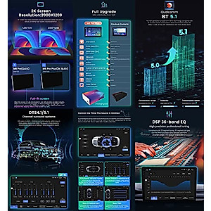 Double Din Car Stereo Radio 9/9.5″ Screen Android 12 for Subaru Impreza 2002-2007 Support Voice Control FM RDS Radio GPS Navigation Qualcomm BT 5.1 Carplay Android Auto (Size : M6Pro 8+256 GB)