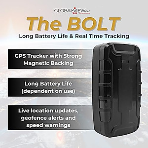 Hidden Magnetic GPS Tracker Car Tracking Device with Software (Long Battery Life) Real Time Truck, Asset, Elderly, Teenager Tracker - Covert Tracker - Fleet Tracking Global-View