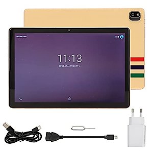 10.1 Inch Tablet for Android 11 Tablet PC Dual Speakers 8 Core CPU for Home Use (EU Plug)