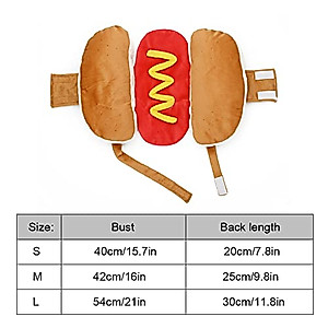 sikiwind Hot Dog Pet Clothes Dog Cat Puppy Dachshund Halloween Dress Up Costume (M)