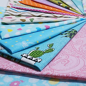 Quilting Fabric, Misscrafts 200pcs 6" x 6" (15x15cm) Cotton Craft Fabric Bundle Squares Patchwork Pre-Cut Quilt Squares for DIY Sewing Scrapbooking Quilting Dot Pattern