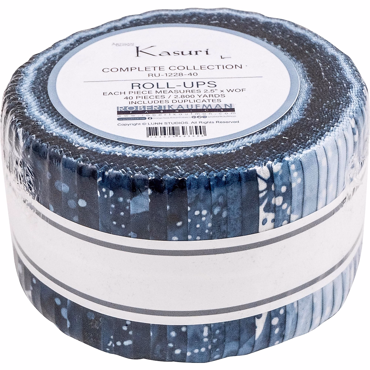 Lunn Studios Artisan Batiks Kasuri 2023 40 2.5-inch Strips Jelly Roll Robert Kaufman RU-1228-40, Assorted
