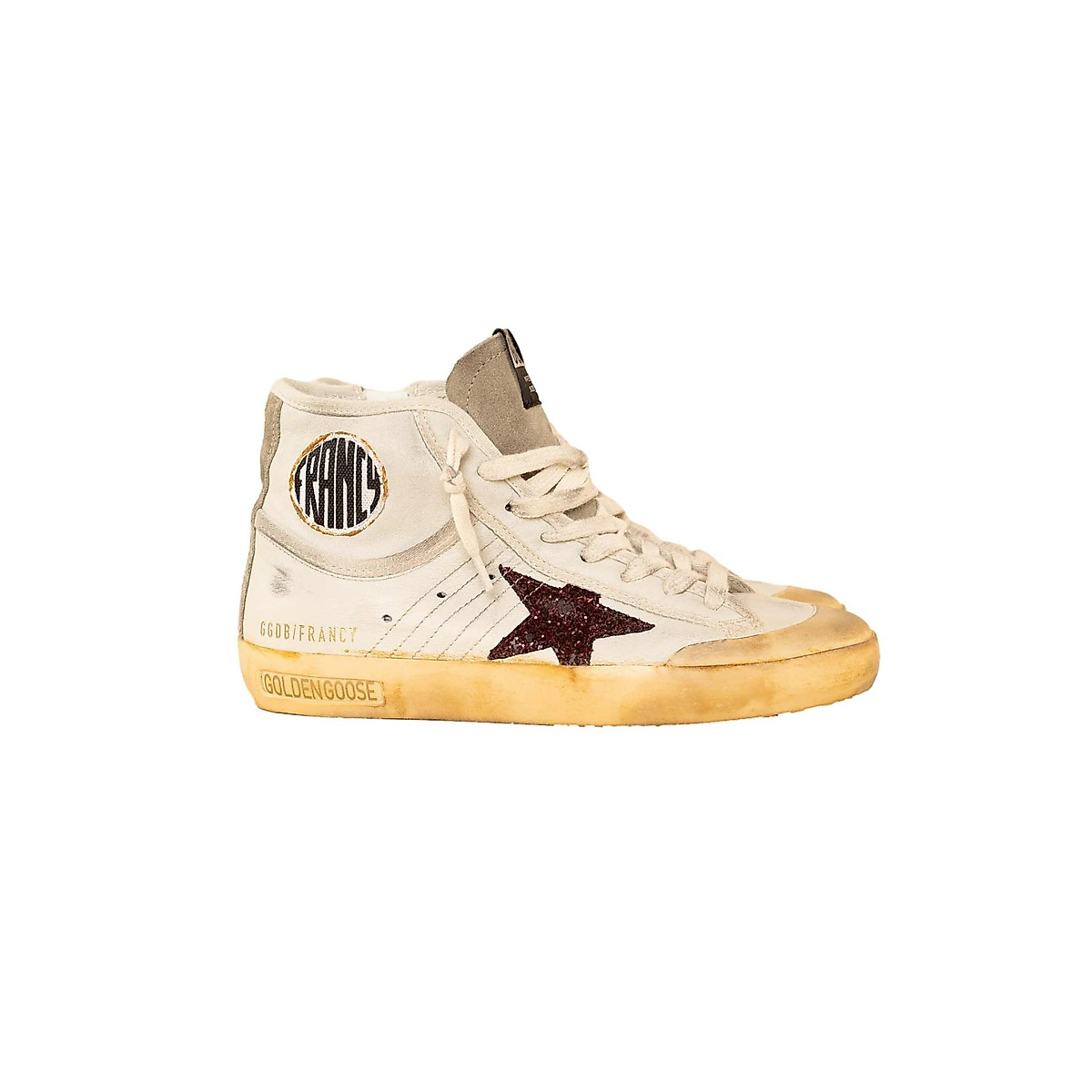 Golden Goose Women's Francy Penstar Sneakers, White/Taupe/Bordeaux (us_Footwear_Size_System, Adult, Women, Numeric, Medium, Numeric_9)