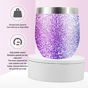 Jiawu Rotating Display Stand, Quiet Motorized Rotating Display Stand, 360° Display Photography Turntable, Adjustable Speed Tray with Remote Control, 3 KG Load Capacity for Products Shows (13cm/5in)