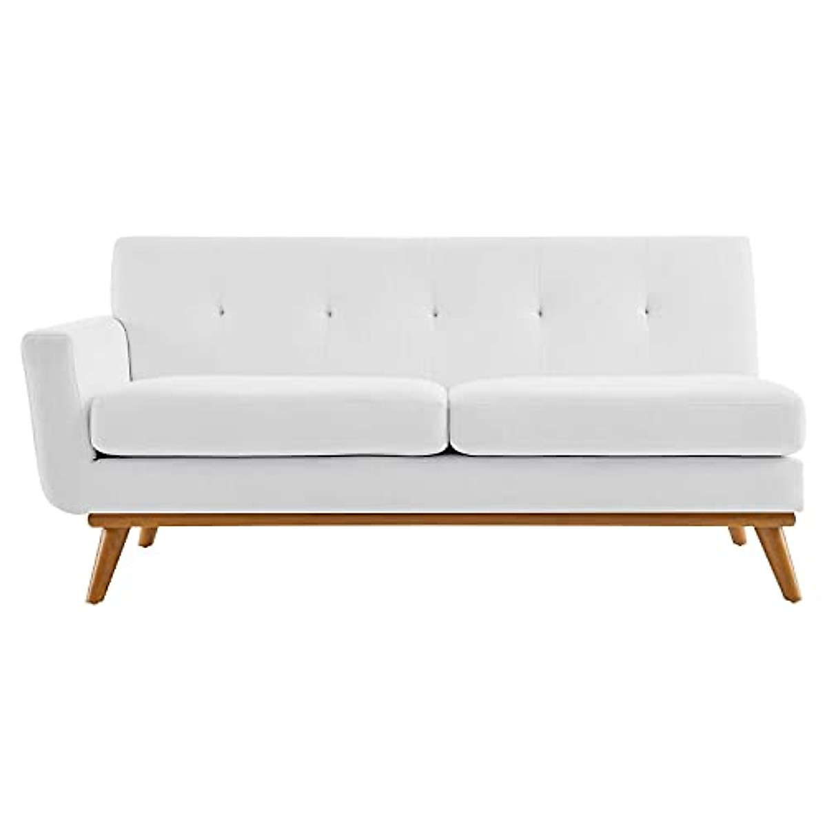 Modway Engage Upholstered Fabric Left-Arm Loveseat, White