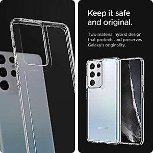 Spigen Ultra Hybrid Designed for Galaxy S21 Ultra Case (2021) - Crystal Clear