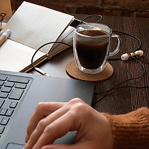 Bivvclaz Espresso Cups Set of 2, 2.7 Ounces Double Wall Glass Espresso Cups, Insulated Espresso Shots Cup, Clear Espresso Shot Glass for Espresso Accessories, Suit for Espresso Machine