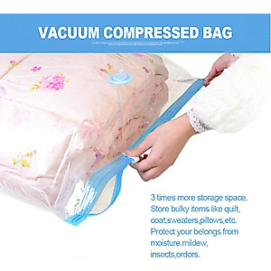 5 Pack Vacuum Storage Bags, Space Saver Bags (5 Jumbo), Large