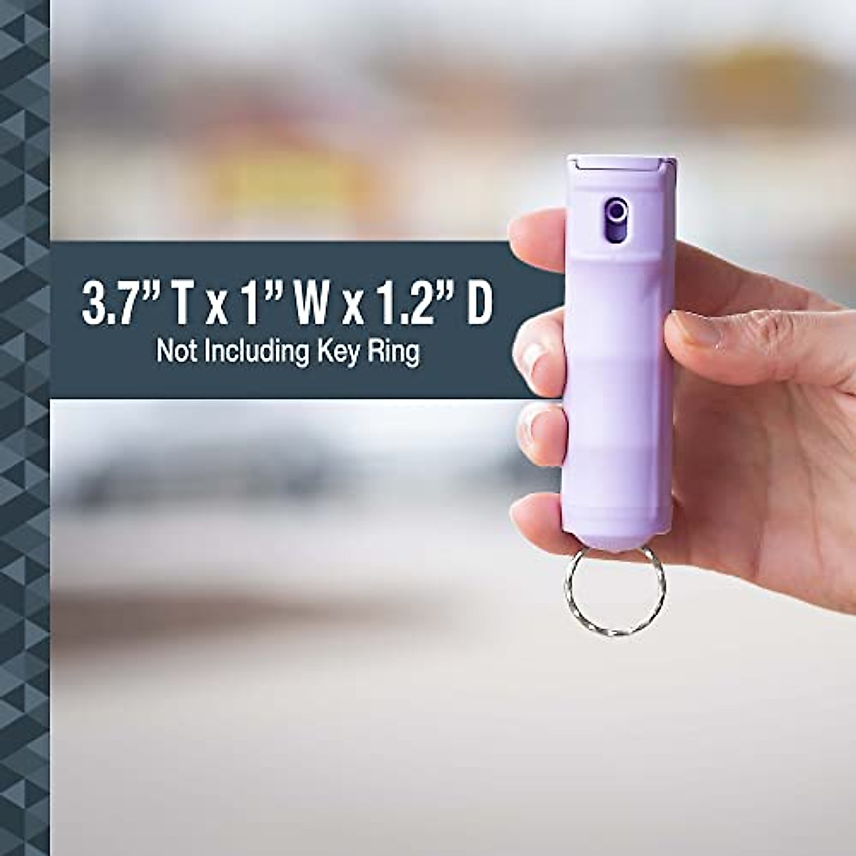 SABRE Pepper Spray with Fast Flip Top, Maximum Police Strength OC Spray, Key Ring for Easy Carry and Fast Access, Finger Grip for More Accurate and Faster Aim, 0.54 fl oz, Secure and Easy to Use