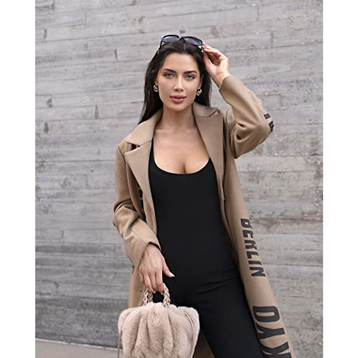 OQQ Women's Yoga Ribbed One Piece Workout Short Sleeve Top Exercise JumpSuit, Black, Small