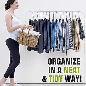 Spring Fever Open Ended Non Slip Sponge Padded Pants Hangers - Chrome Plating Foam Heavy Duty Space Saving Black 10